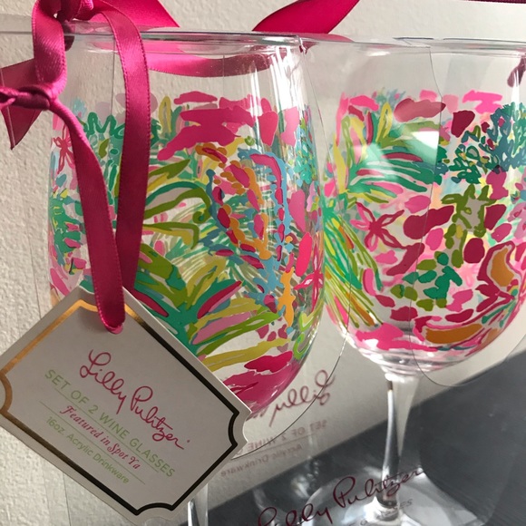 Lilly Pulitzer Wine Glasses